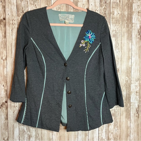 Nick & Mo | Jackets & Coats | Nick Mo Embroidered Floral Blazer ...